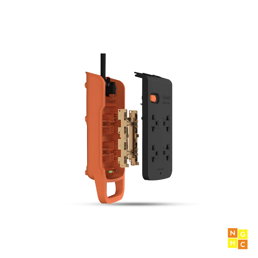 Omni Heavy-Duty 4-Gang Extension Cord (WRO-204) - Reliable Power Strip ...